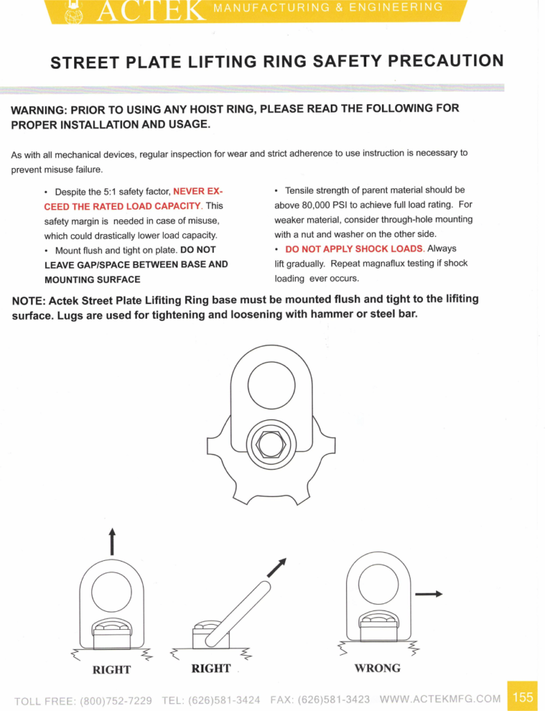 Forged Street Plate Lifting Ring - The Rigging Box