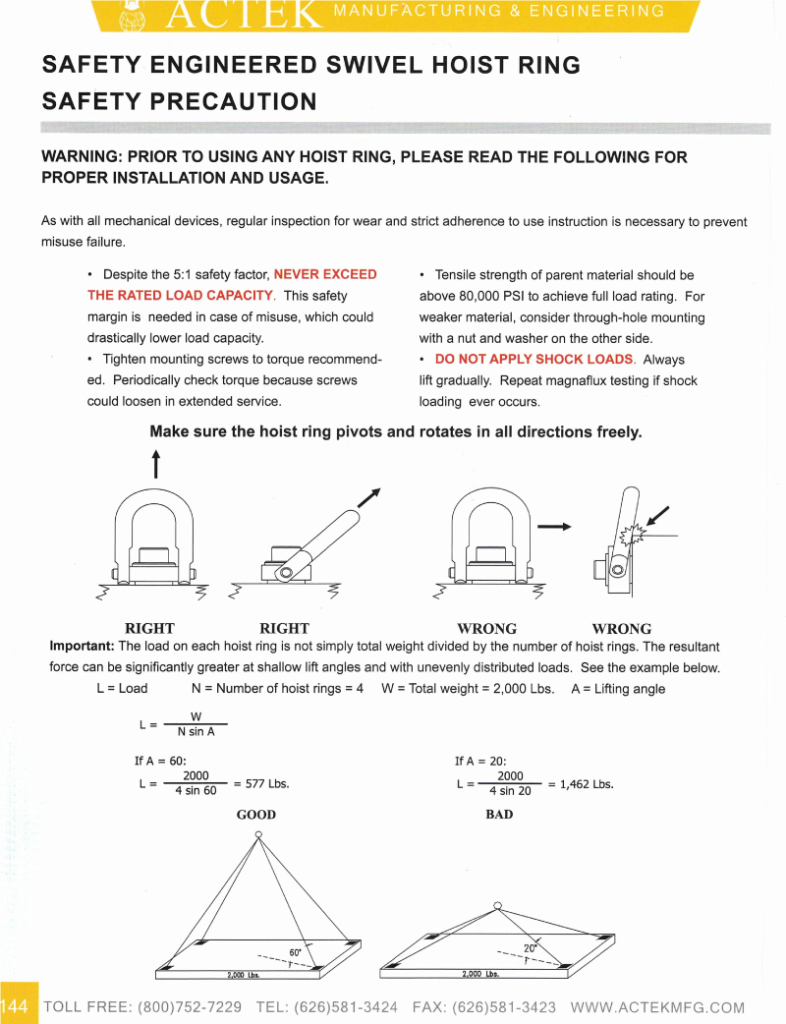 Hoist Ring Safety - The Rigging Box