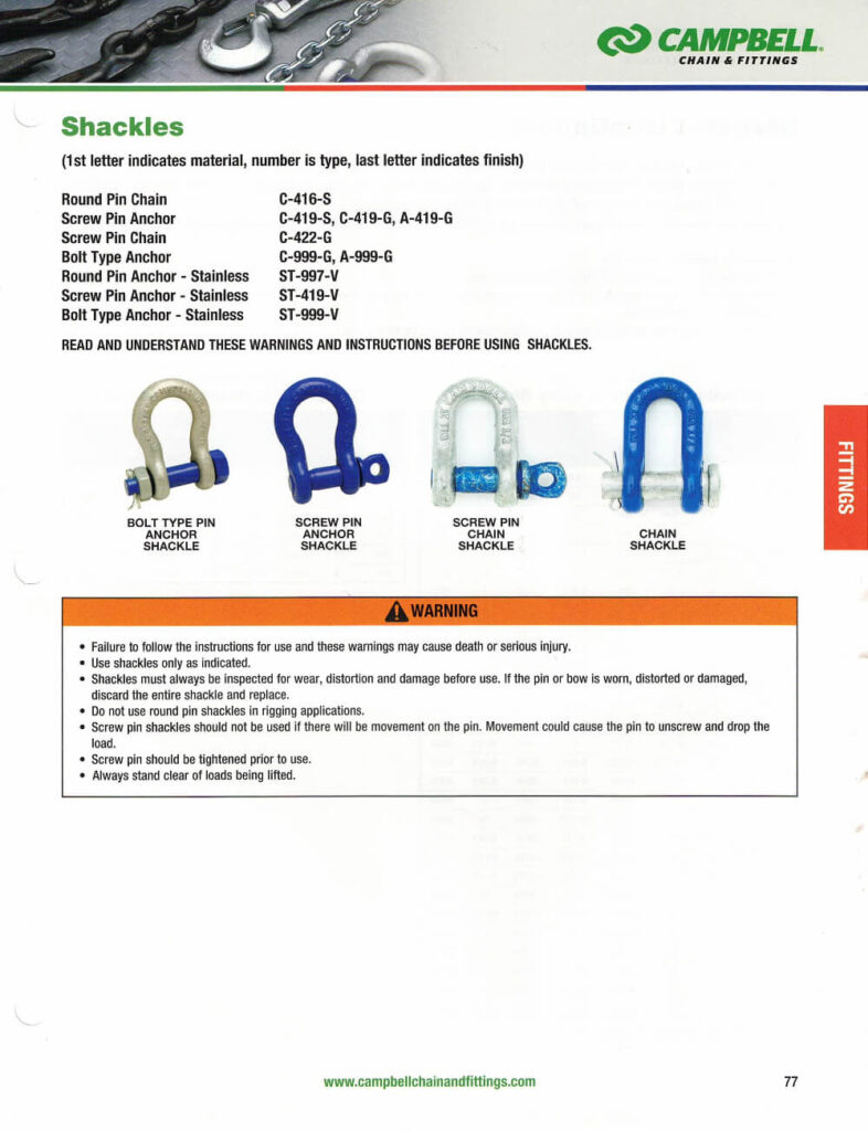 Shackles - The Rigging Box